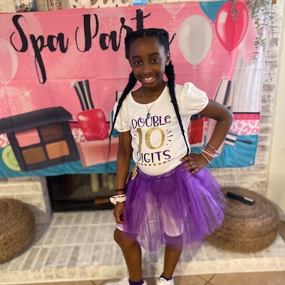 Double Digits 10th Birthday Tutu Outfit, Girl Birthday Outfit, 10 Year ...