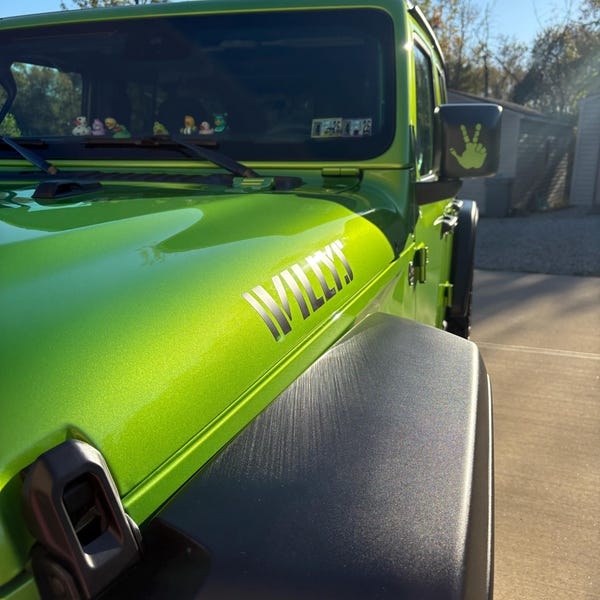 Set of 2 Hand Wave Peace Wave Decal for Jeep Side Mirrors- Wave Decal ...