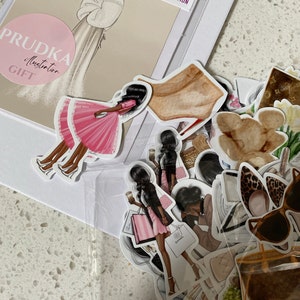 Brown Hair Girl Laminated Stickers for Tumblers, Laptop, Phone Cases ...