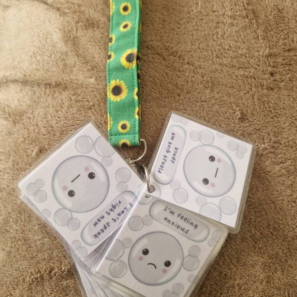 Personalized Communication Cards: Autism ASD Support Keyring - Etsy