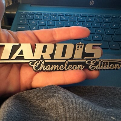 TARDIS Chameleon Edition Dr Who Car Emblem Chrome Plastic Not a Decal ...