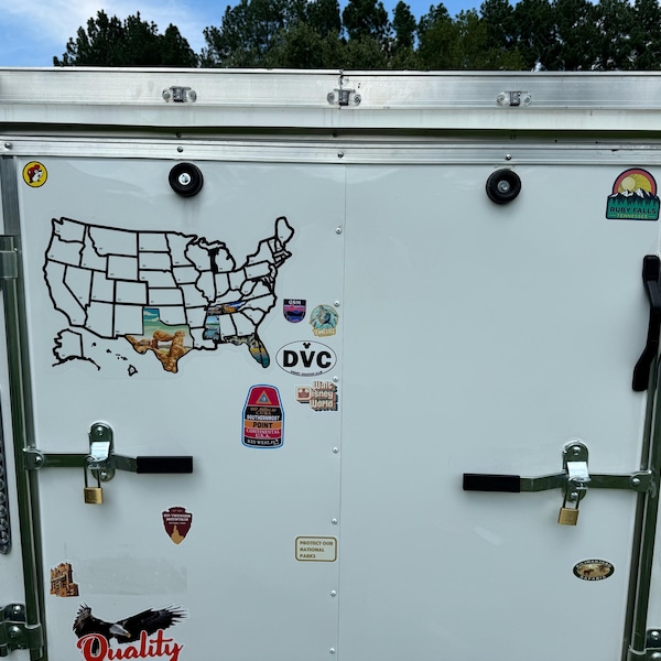 RV State Sticker Travel Map - [11" X 17"] - USA States Visited Decal ...