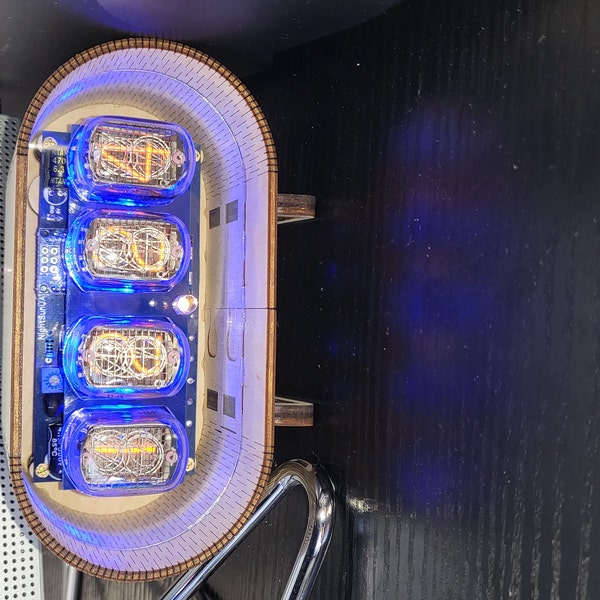Wooden IN-12 Nixie Tube Clock With a Transparent Insert. Vintage ...