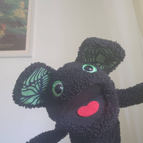 LIME FURGAL Hand Puppet Synthetic Faux Fur Muppet Monster Arm Rods - Etsy