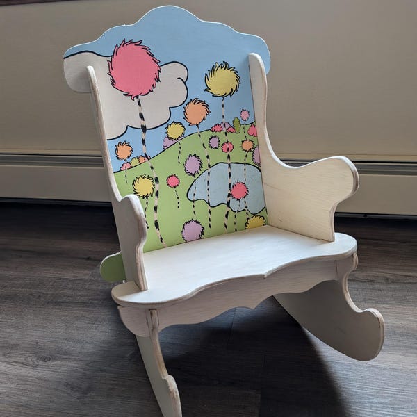 NY Yankees Theme Puzzle Rocking Chair - Etsy