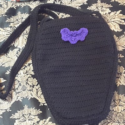 CROCHET PATTERN Coffin Tote Crochet Bag Pattern Halloween Shoulder ...