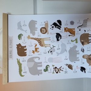 Animal Alphabet Print Safari Alphabet Poster Safari Nursery Decor ...