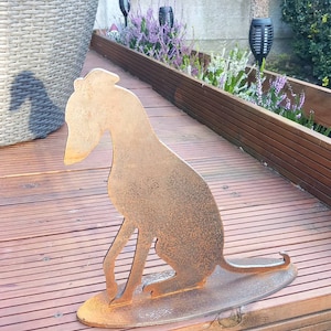 Rusty Metal Greyhound/whippet/lurcher Gift, Greyhound/whippet Outdoor ...