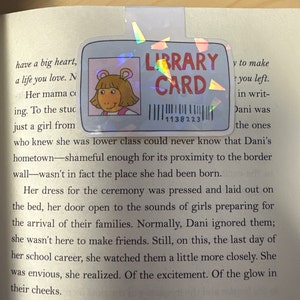 DW Library Card Bookmark Holographic Magnetic Bookmark Book Club ...