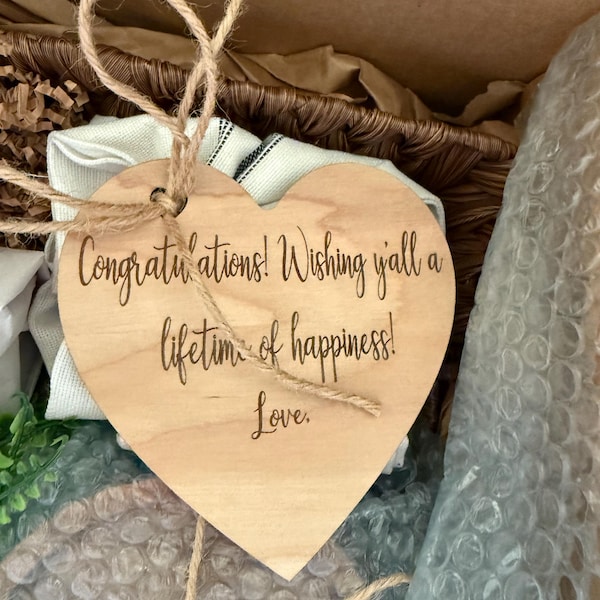 Personalized Wedding Gift Basket for Newlywed Custom Basket for Bridal ...