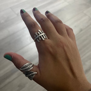 Adjustable Boho Ring, Wide Band Ring, Boho Silver Ring, Silver Chunky ...