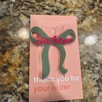 Personalized Bow Stanley Name Tag, Stanley Name Plate, Acrylic Lid ...