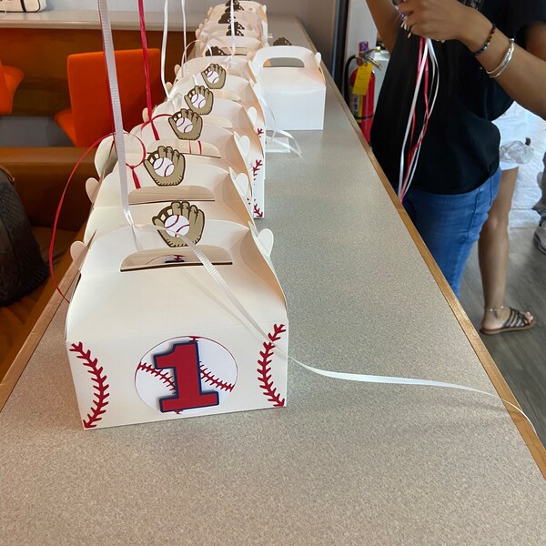 Baseball Favor Boxes - Etsy