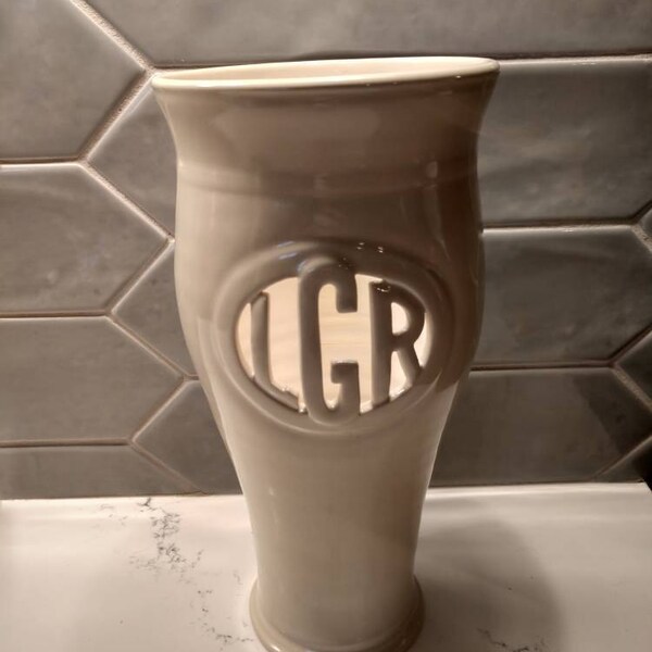 Custom Monogram Vase - Personalized Wedding, Anniversary, Mother of the ...