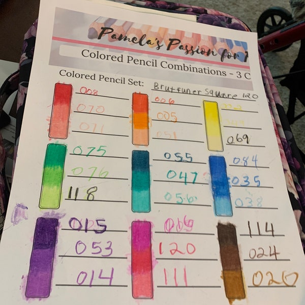120 Crayola Pre-filled Color Chart - Names and Numbers Pre-filled in ...