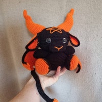 Baphomet Crochet Pattern Amigurumi Plush Toy Cow Devil Goth Halloween ...