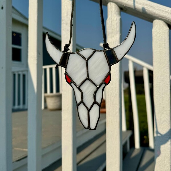 Stained Glass Bull Skull Pattern: Beginner DIY Project (digital ...