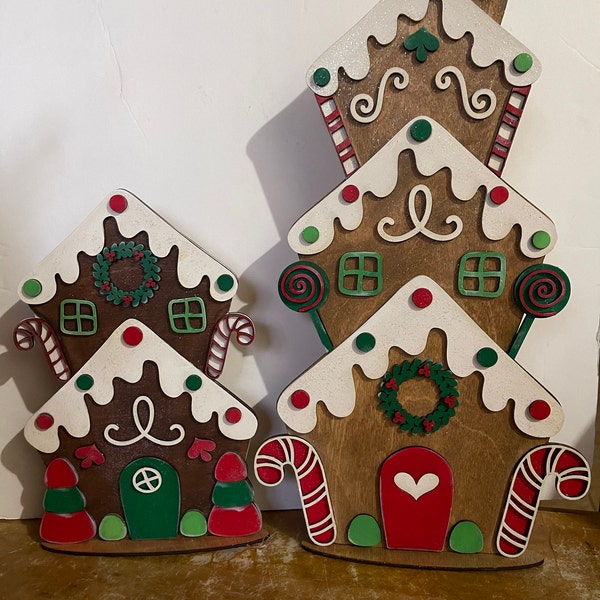 Stacking Gingerbread House File SVG, Glowforge Christmas ...