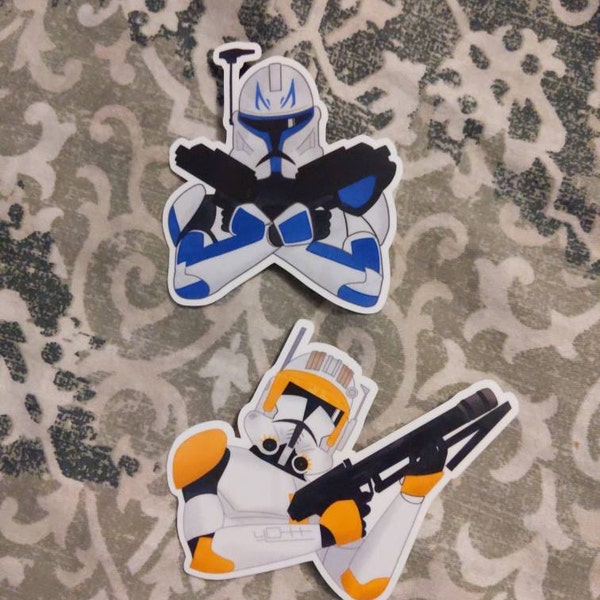 Captain Rex and Commander Cody Waterproof Stickers - Etsy