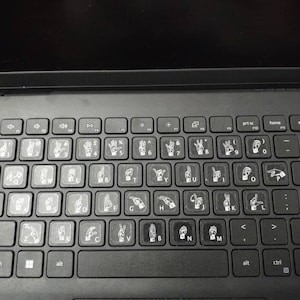 37 ASL Alphabet Keyboard Stickers Sign Language Stickers - Etsy