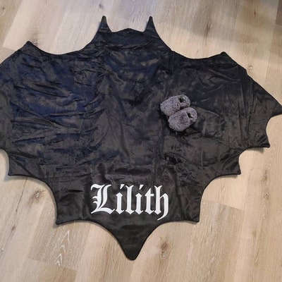 Baby Black Bat Customized Play Mat, Room Mat, or Blanket - Etsy