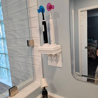 Electric Toothbrush Holder, Oral B, 2 Charging Slots, Organizer, Outlet ...