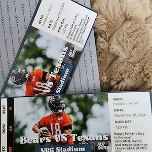 Nfl Ticket Template, Event Ticket, Football Game Ticket, Sports Event ...