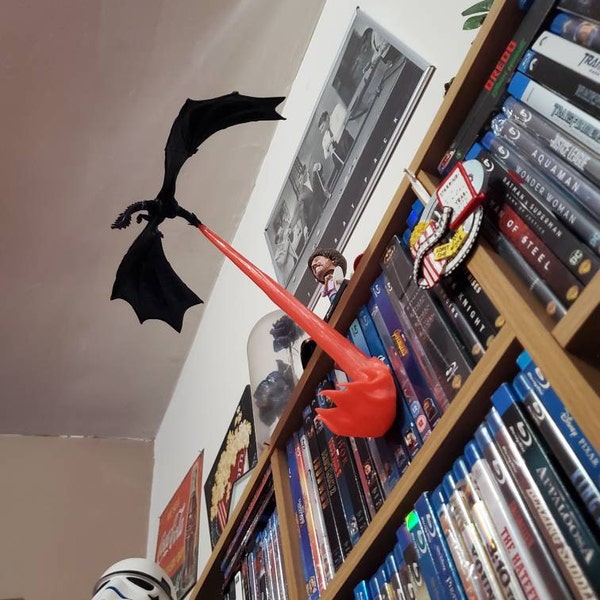 Fire Breathing Dragon Wyvern Book Nook or Wall Mount 3D Print ...