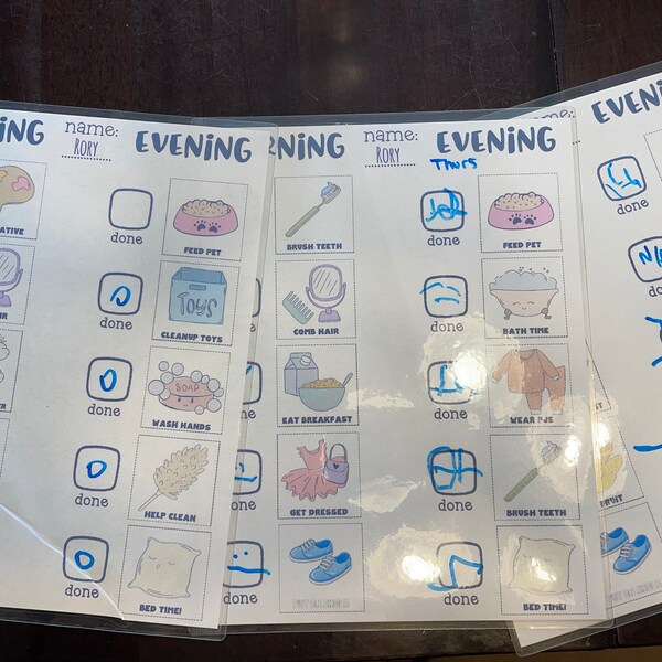 EDITABLE Kids Chores Bundle, Kids Daily Tasks, Toddler Routine, School ...