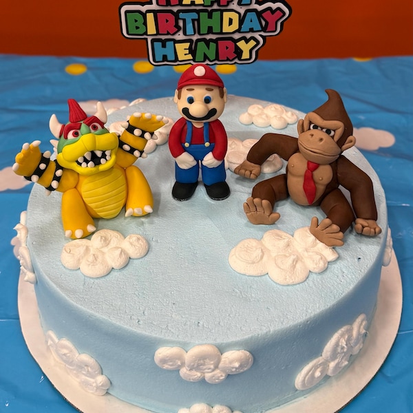 Stitch & Girlfriend Cake Topper, Custom Birthday Cake Topper, Lilo and ...