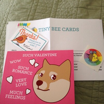 Funny Valentine Card such Valentine Doge - Etsy