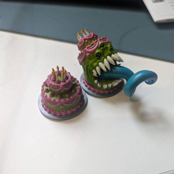 Birthday Cake Mimic Miniature for Dungeons and Dragons Dnd Tabletop ...