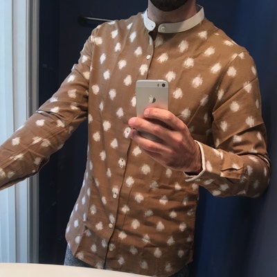 Handwoven Indigo Hidden Button Down Shirt / Men Shirt / Khadi - Etsy