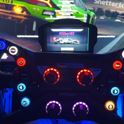 Sim Racing Dashboard Touchscreen Display Leds RPM Simhub, PSR GT 5.0 ...