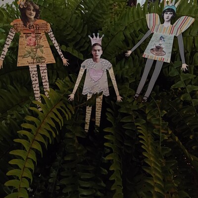 FUNNY PAPER DOLL Digital Paper Altered Art Journal Page Digital Collage ...