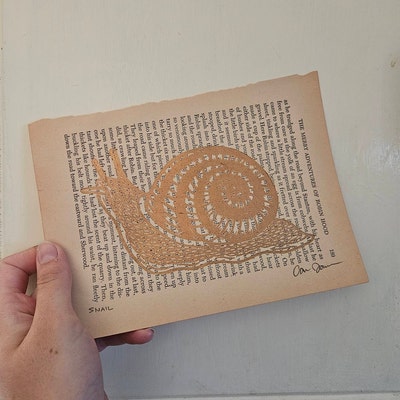Snail Hand-carved and Hand-pressed Linocut Print - Etsy