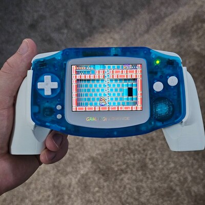 All White Custom Modded Game Boy Advance IPS Backlit Screen ...