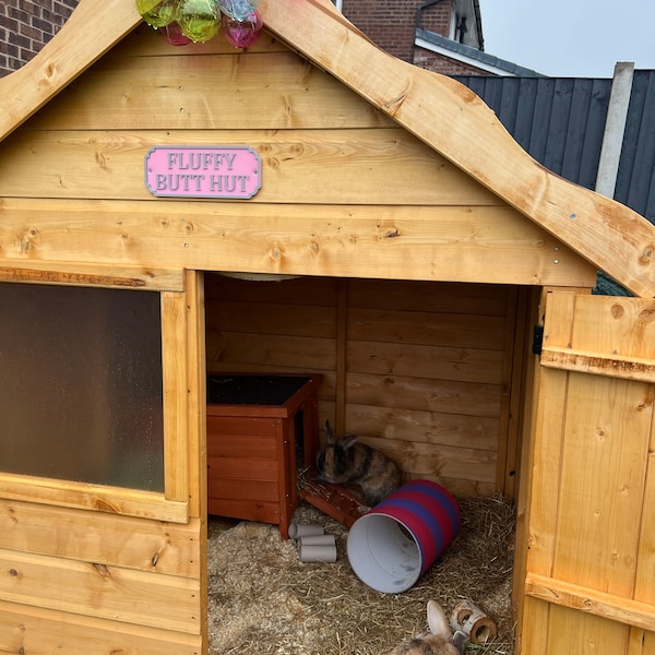 Personalised Rabbit Hutch Door Sign - 20 Colour Options - Etsy