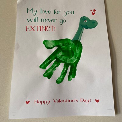 Valentine's Day Handprint Art, DIY Valentines Day Craft, DIY Kid Crafts ...