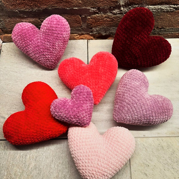 Large Plush Heart Crochet Pattern PDF - Etsy