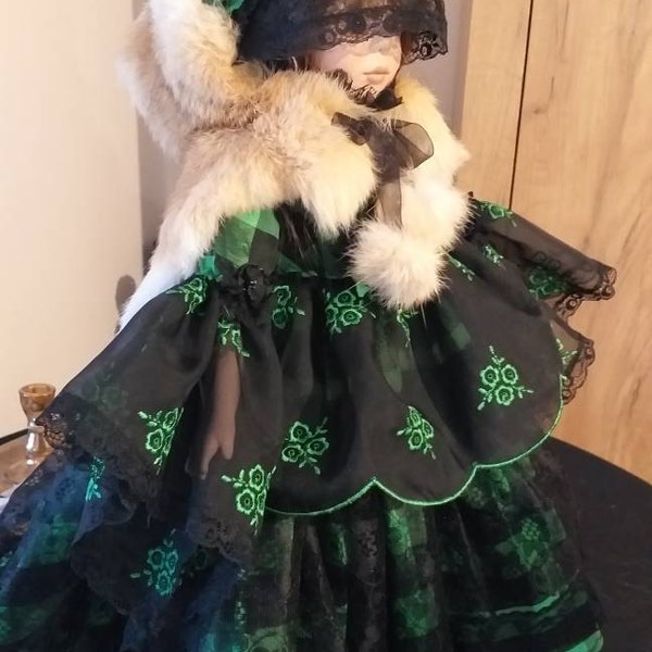 Embroidered Dress for Doll Effner Little Darling, Paola Reina. Handmade ...