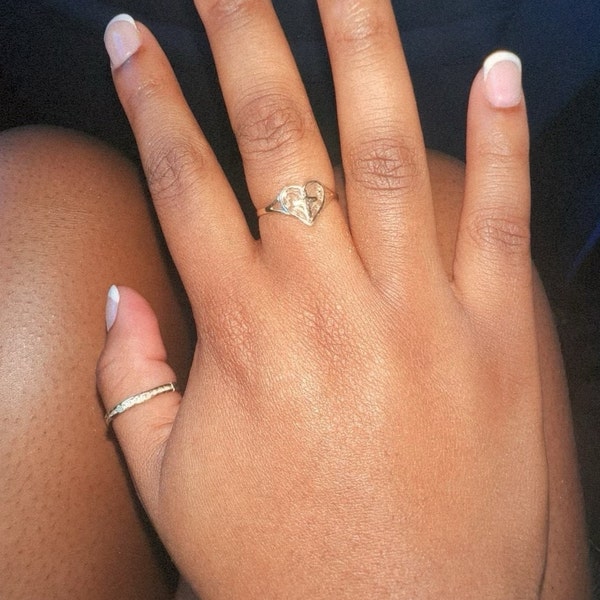 Size 7 Estate 10k Yellow Gold Cross Heart Filigree Victorian Band Ring G55 - Etsy