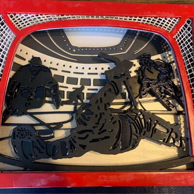 Hockey Paper Cut Light Box, Shadow Box,3d Layered, Svg, Silhouette ...