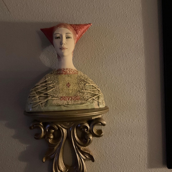 Ceramic Sculpture Bust, Female Sculpture, Unique Ceramic Sculpture ...