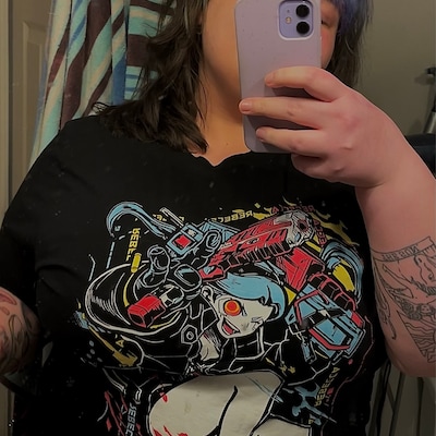 Edgerunners Yellow and Pink Unisex Graphic Tee, Edge Runner Shirt ...