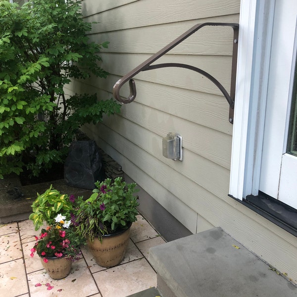 Grab Rail Handmade Steel Flat Bar, Wall Mount Hand Rail - Etsy