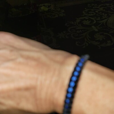 Thin Blue Line Bracelet support Police Braided Wristband new for Man ...