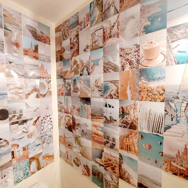 100 PCS Navy Blue Wall Collage Kit Blue Photo Collage Prints Royal Blue ...