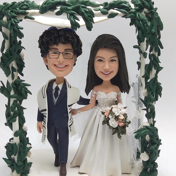 Handmade Custom Marry to Me Kiss Wedding Bobble Head Handmade Polymer ...