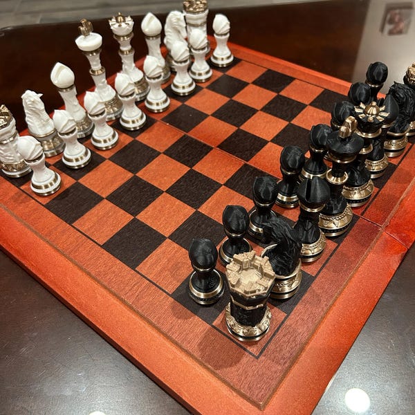 Hexagonal Modern Chess 32 Piece Set - Etsy